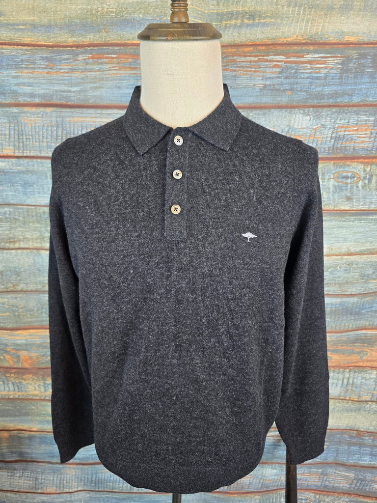 FYNCH-HATTON Merino Wool Cashmere Polo Collar Knit – Retreat Clothing
