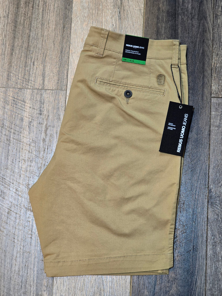 Remus Uomo Slim Leg Cotton-Stretch Chino Short – Retreat Clothing