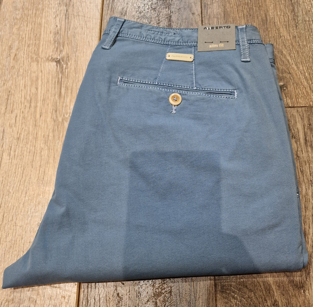 Alberto Slim Fit Rob light blue summer Chino's – Retreat Clothing